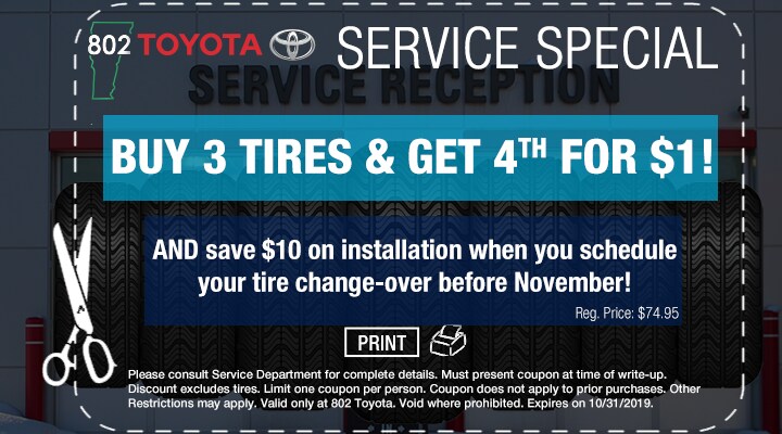 Toyota Service and Parts Coupons | 802 Toyota
