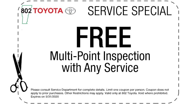 Toyota Service and Parts Coupons | 802 Toyota
