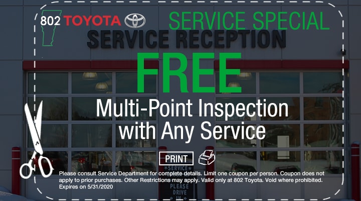 Toyota Service and Parts Coupons | 802 Toyota