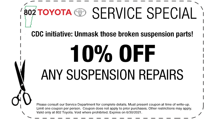 Toyota Service and Parts Coupons | 802 Toyota