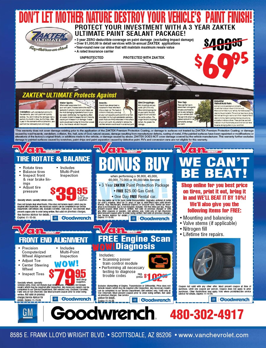 Fall Service Specials | Van Chevrolet