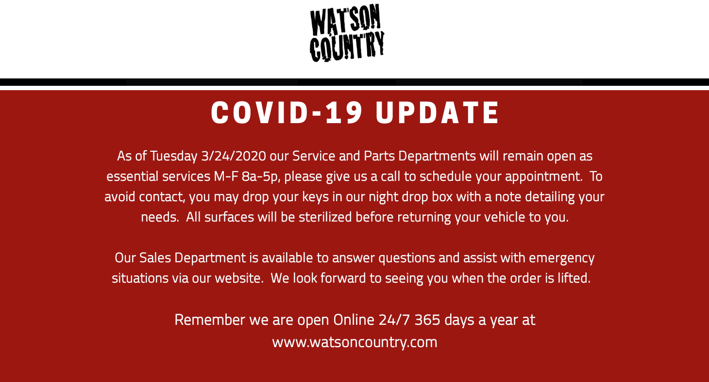 Welcome to Watson Benzie Chrysler Jeep Dodge Ram FIAT