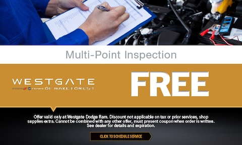 Current Service Specials at Westgate Dodge Ram of Wake Forest