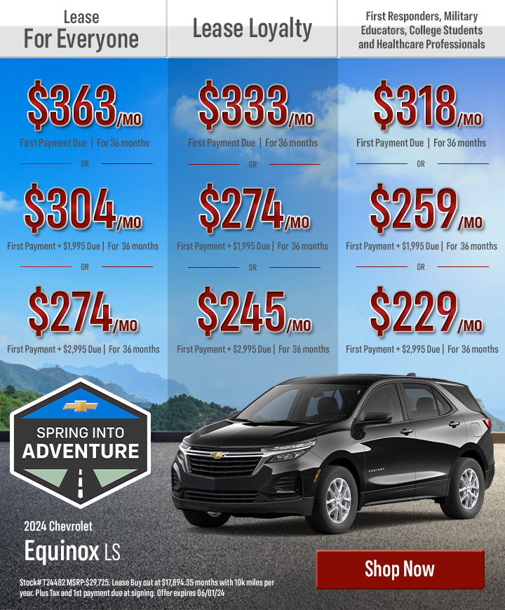 Chevrolet Lease Specials & Incentives in Dayton, OH | White Allen Chevrolet