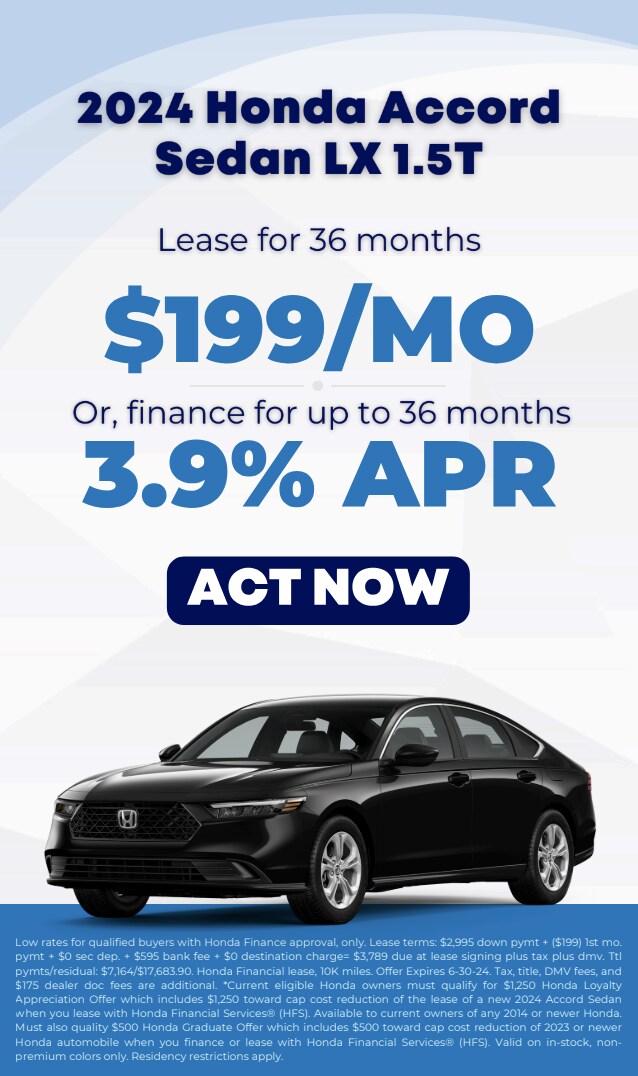 Shop Our Monthly New Car Lease Specials | Yonkers Honda | Near Mount Vernon